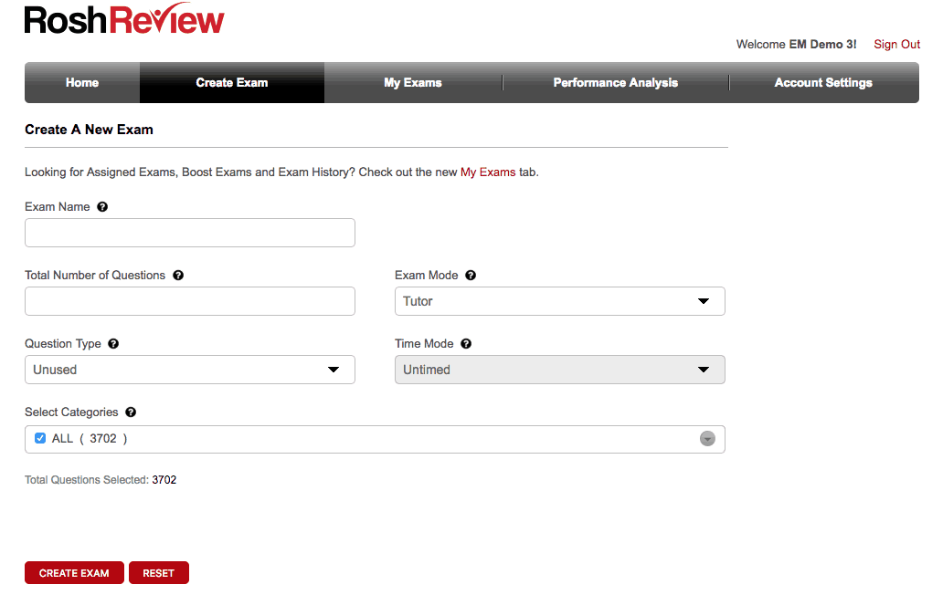 Customized Exam Naming - RoshReview.com